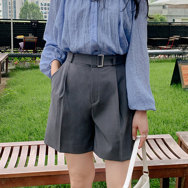 SPS12826 ps4101 ベルト付きハーフスラックスパンツ ショートパンツ - attrangs