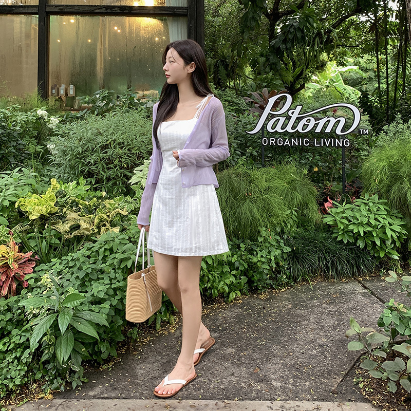 SGD21909 Vネックリブカーディガン カーディガン - attrangs