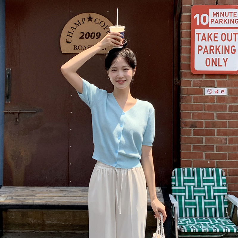 SGD21853 Vネックニットカーディガン カーディガン - attrangs