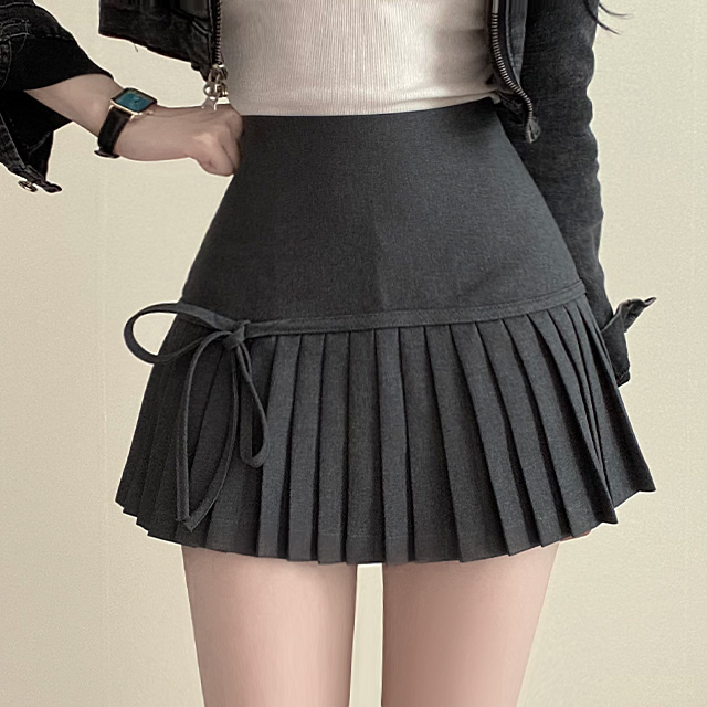 SSK19291 リボンプリーツミニスカート ミニスカート - banhari market
